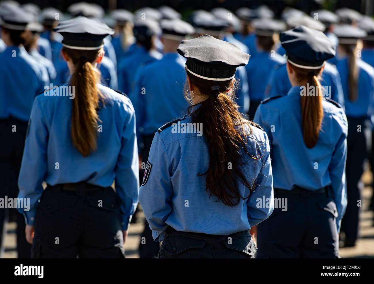 Oranienburg, Germany. 02nd July, 2022. Prospective female police ...