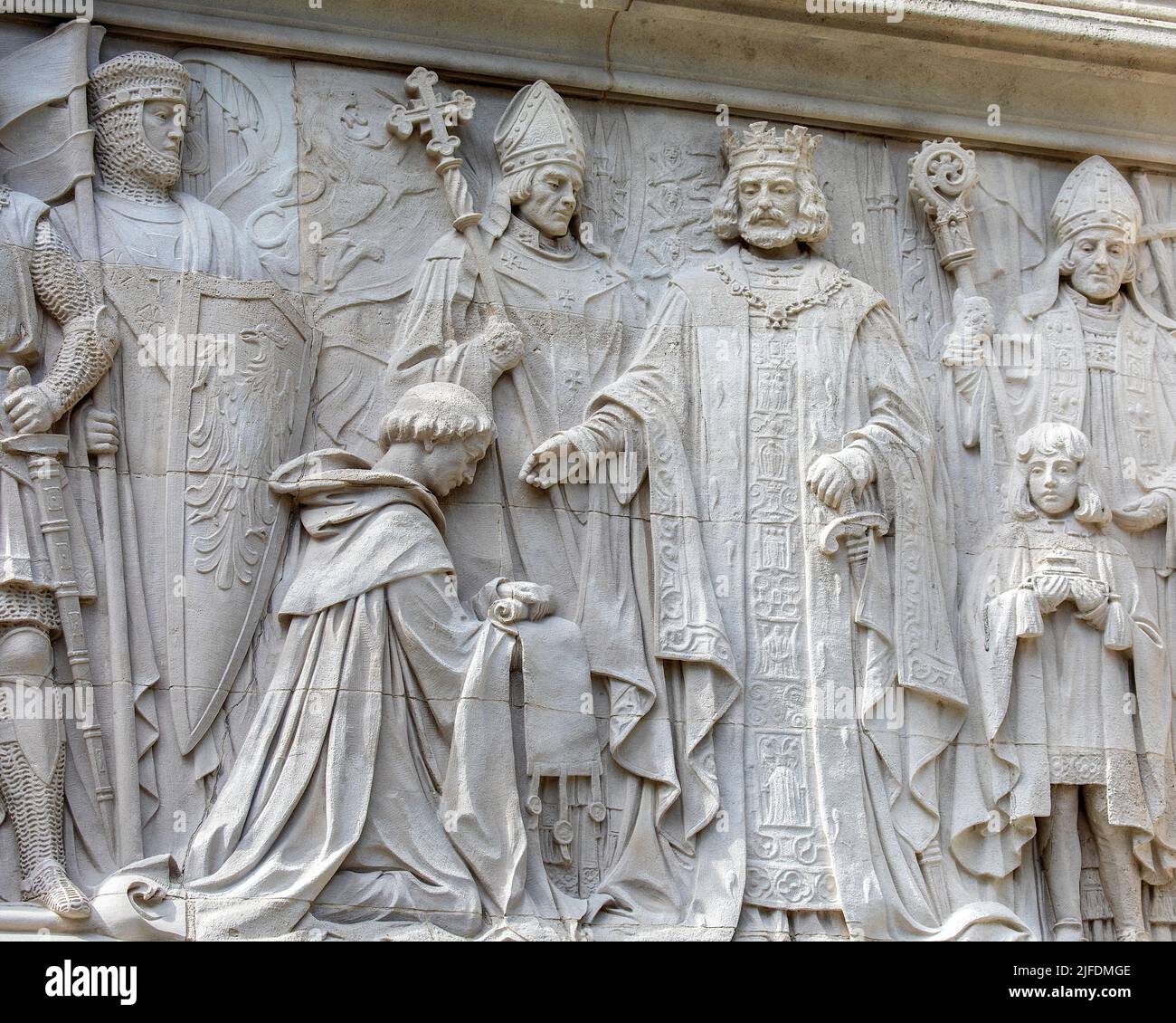 Close-up detail of the intricate sculptures on the exterior of The ...