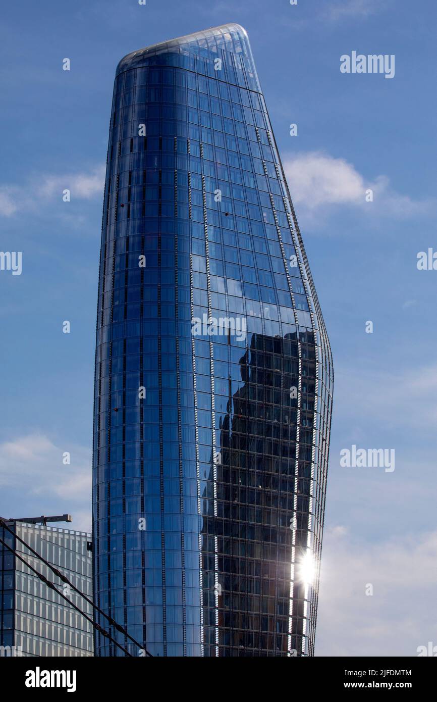 London, UK - April 20th 2022: A view of One Blackfriars high-rise ...
