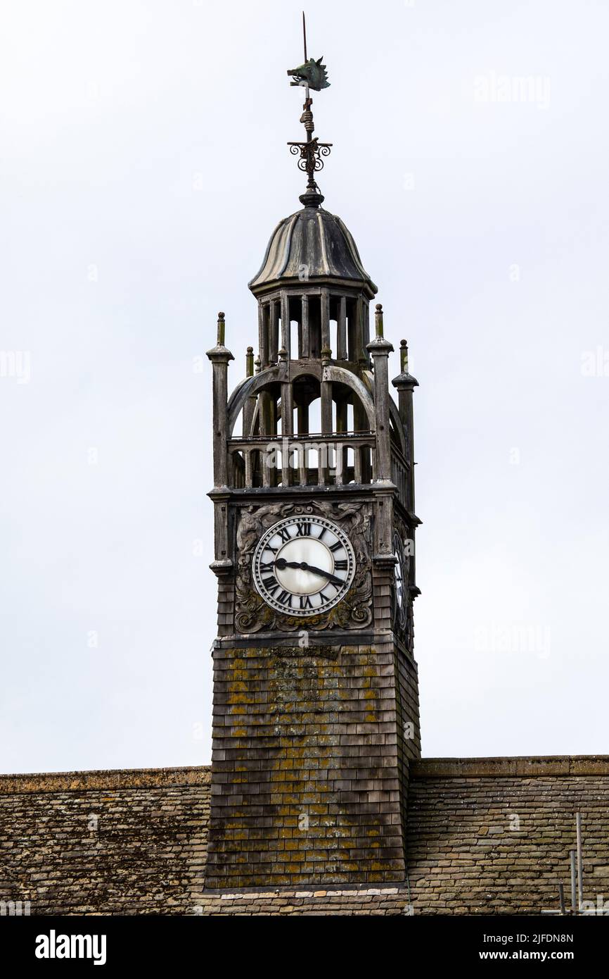 The clocktower of Redesdale Hall, also known as Moreton-in-Marsh Town ...