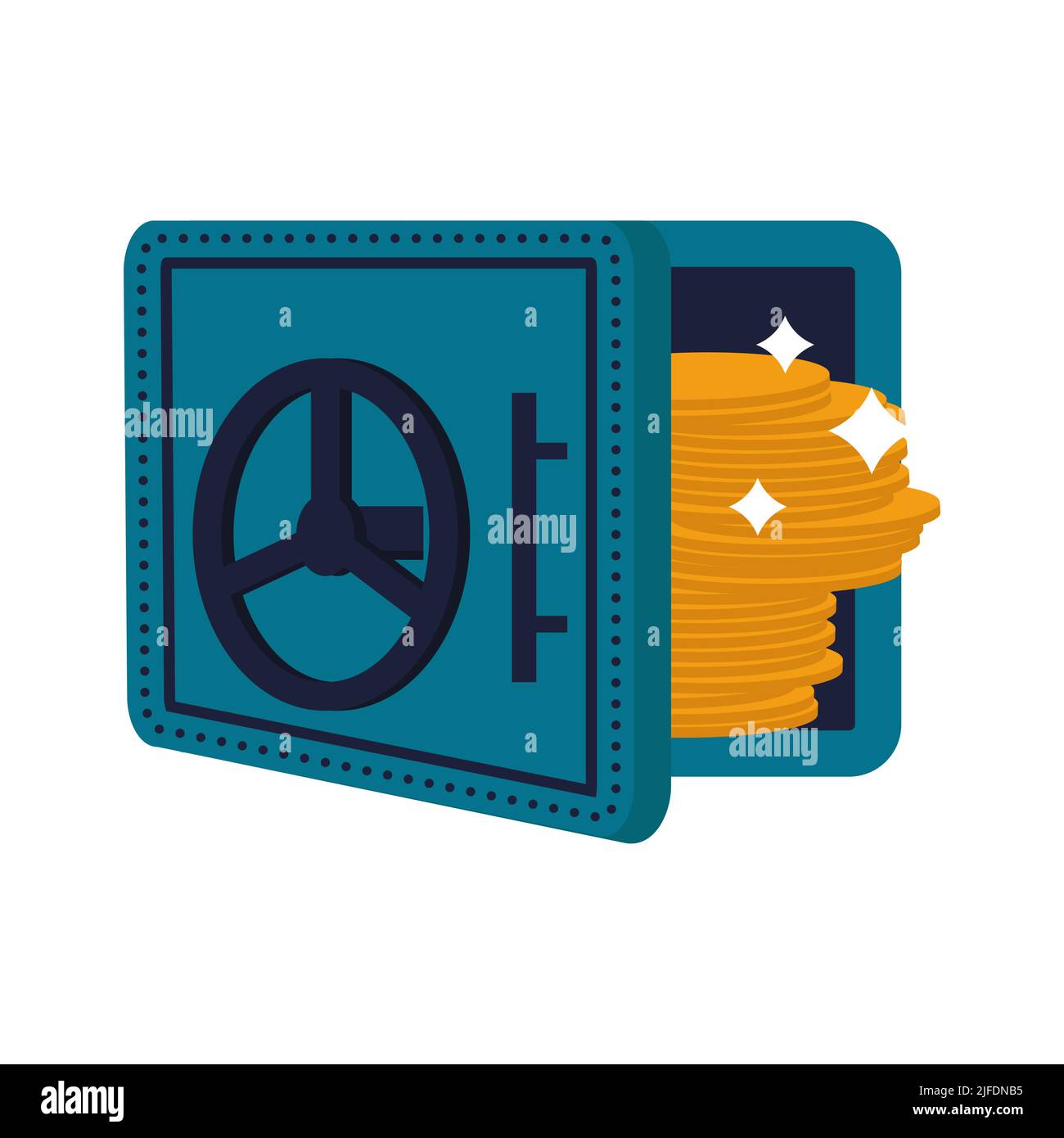 Banking safe security vector illustration. Bank safety finance and ...