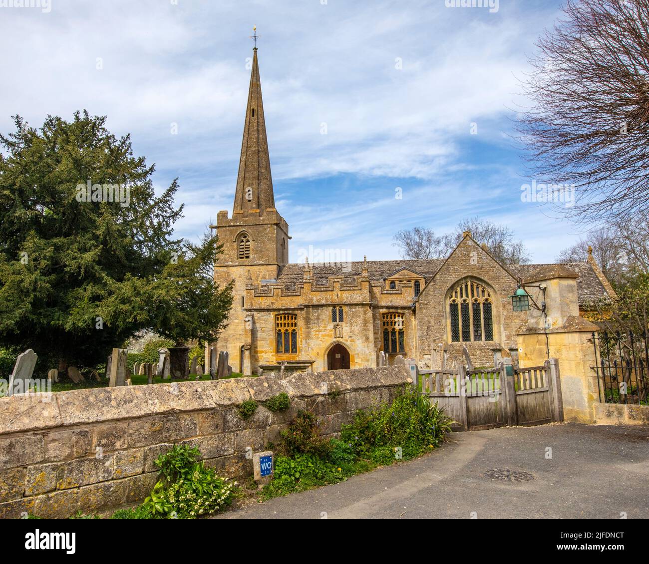 The beautiful Church of St. Michael and All Angels in the village of ...