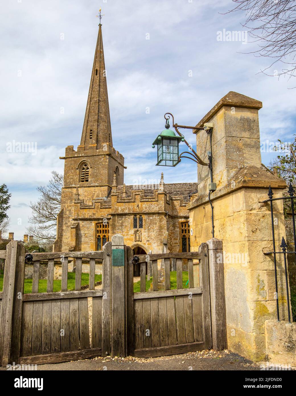 The beautiful Church of St. Michael and All Angels in the village of ...