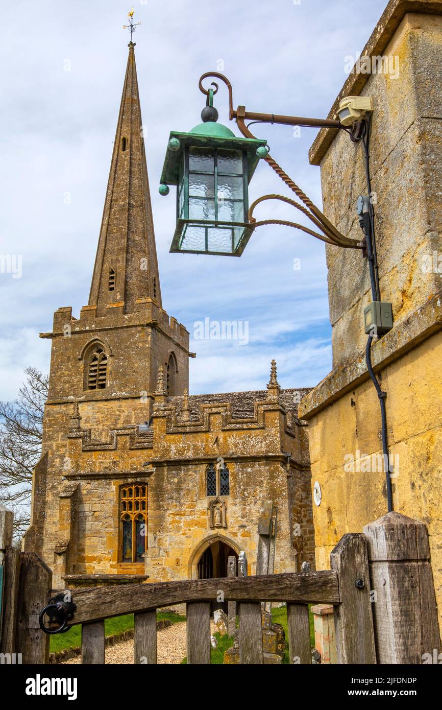 The beautiful Church of St. Michael and All Angels in the village of ...