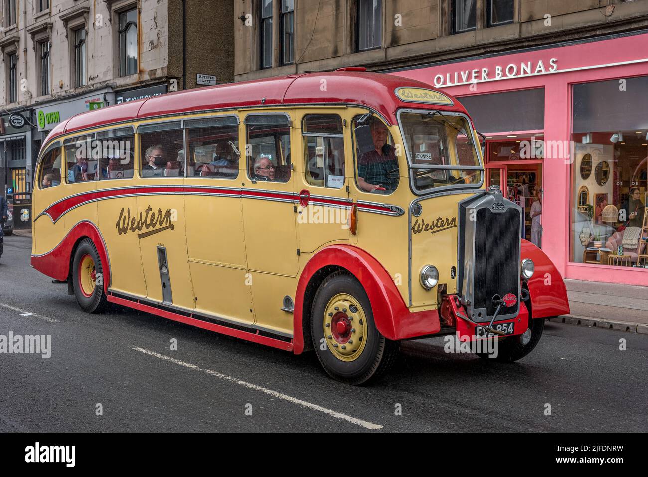 1950 Albion Valiant single decker half cab coach in Western SMT livery ...