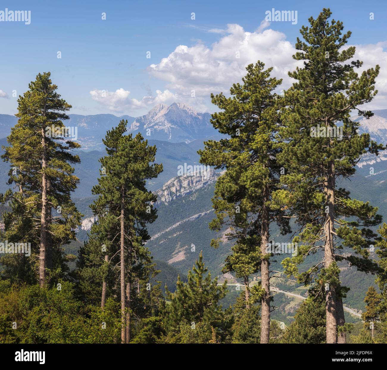 View of the Iconic Pedraforca Massif from the Cadi Moixero Natural Park ...