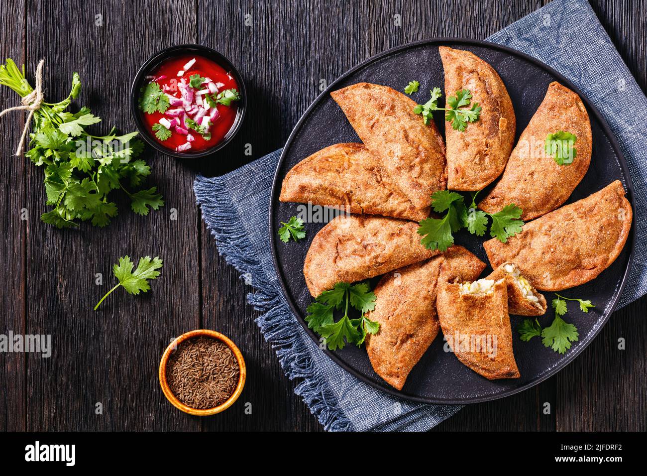 Close up empanadas on plate hi-res stock photography and images - Alamy