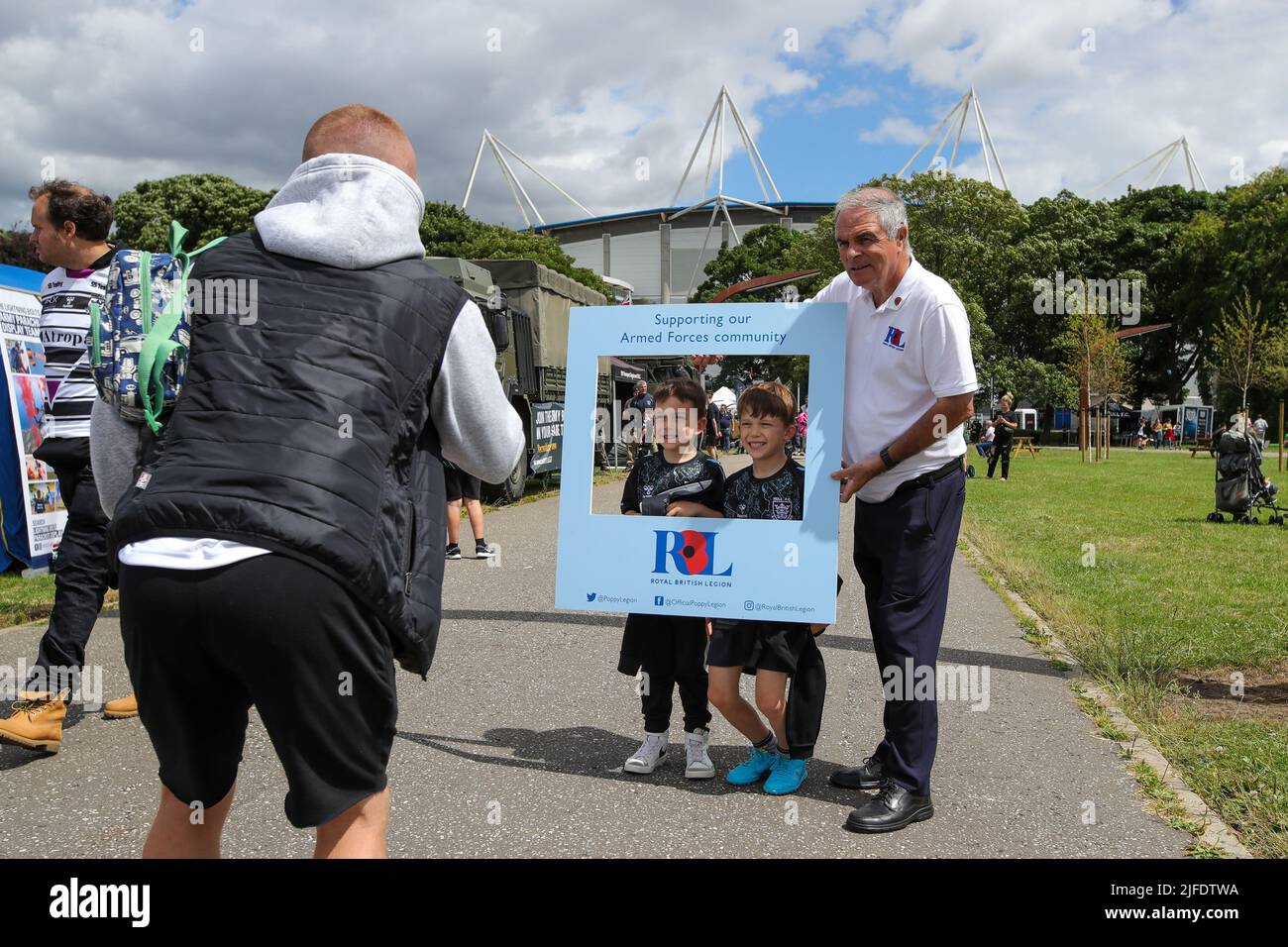 Armed Forces Themed Fan Park is laid out with activities for all ...