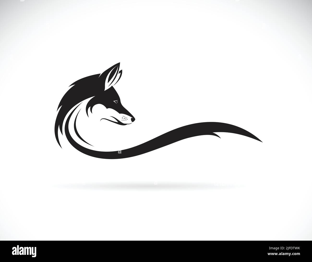 Vector of a fox head design on white background. Easy editable layered ...