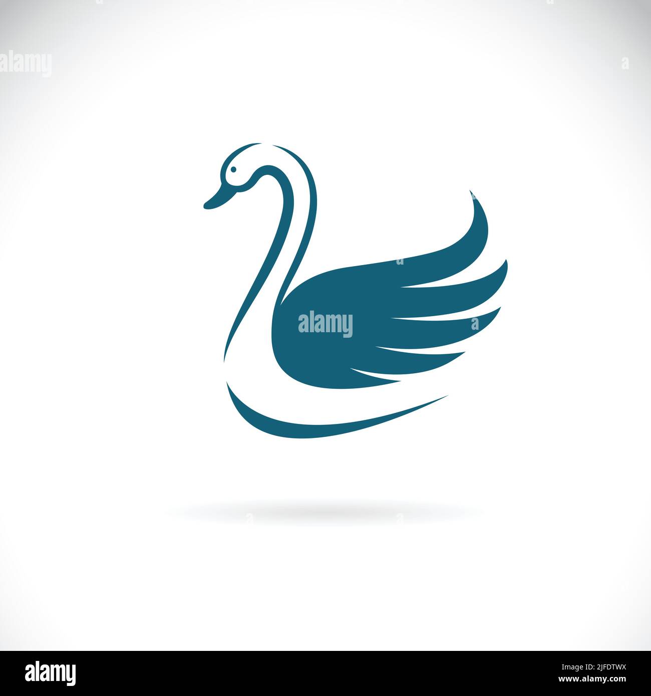 Vector of swan design on white background. Easy editable layered vector ...