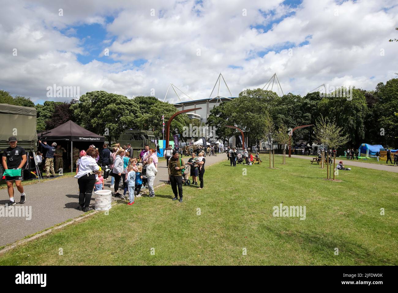 Armed Forces Themed Fan Park is laid out with activities for all ...