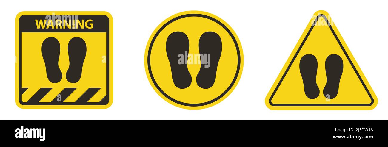 Do Not Walk Or Stand Here Symbol Sign Isolate on White Background ...