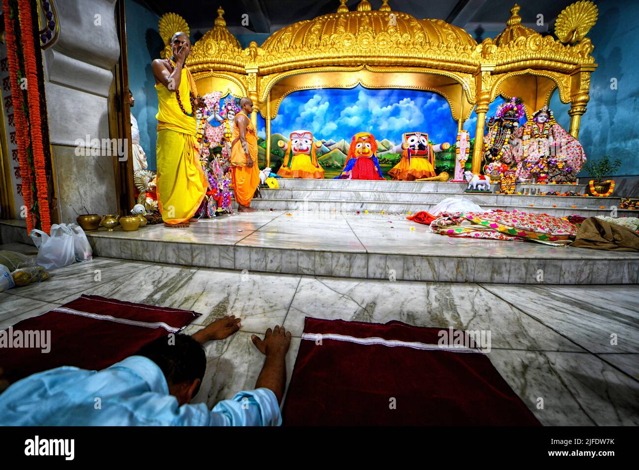 Habibpur, India. 01st July, 2022. Devotees offer prayers to Lord ...