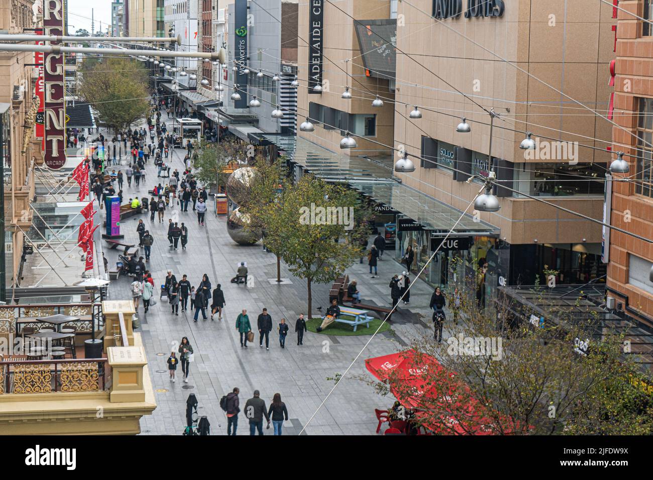 2 July 2022: Shoppers in Rundle Mall, Adelaide, Australia Stock Photo ...