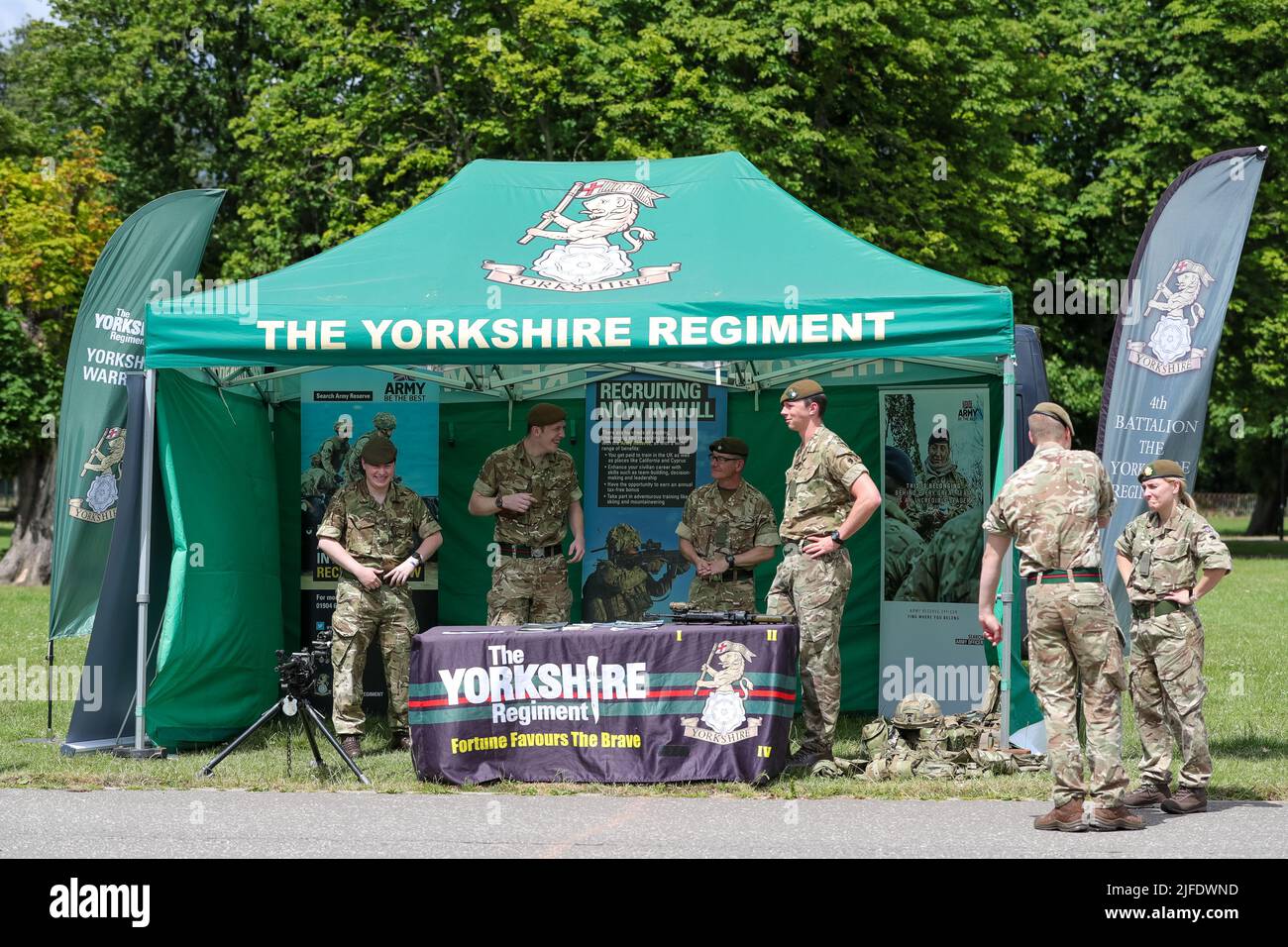Armed Forces Themed Fan Park is laid out with activities for all ...