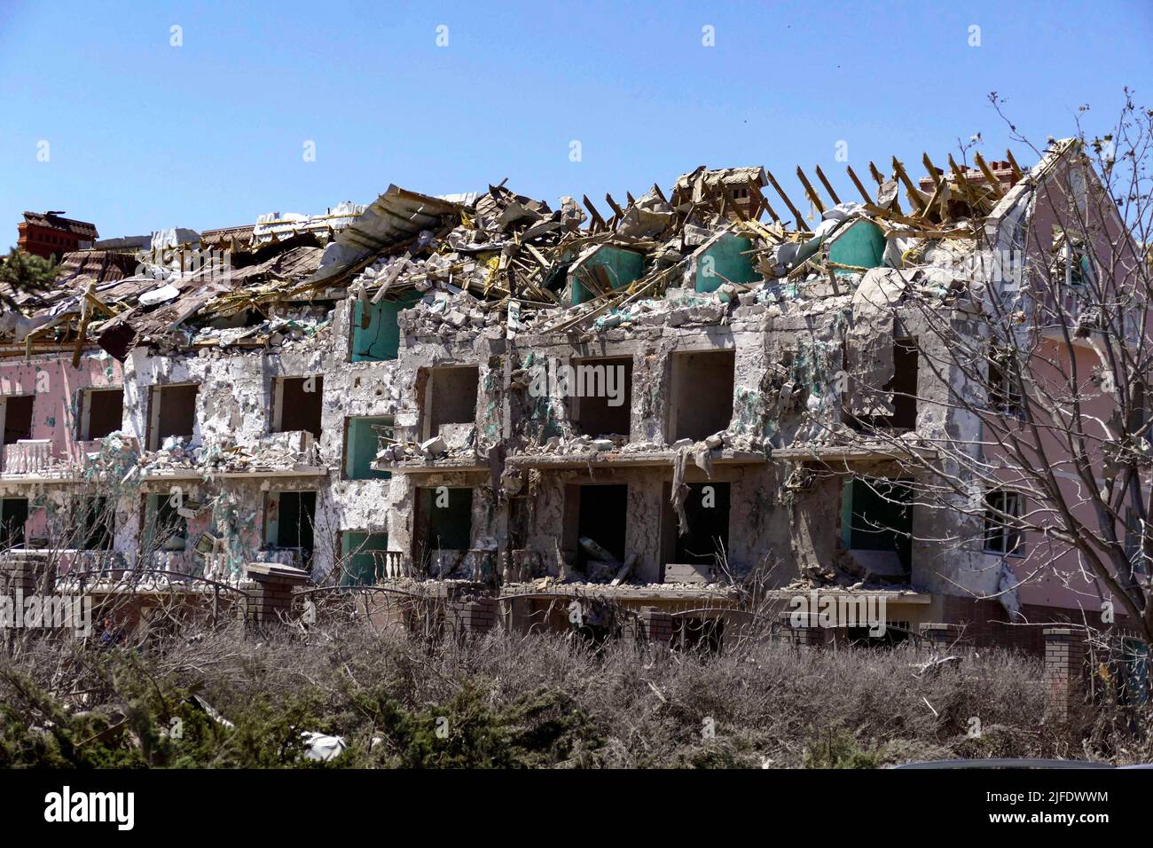 Serhiivka, Odesa Region, Ukraine - July 1, 2022 - A recreation centre ...