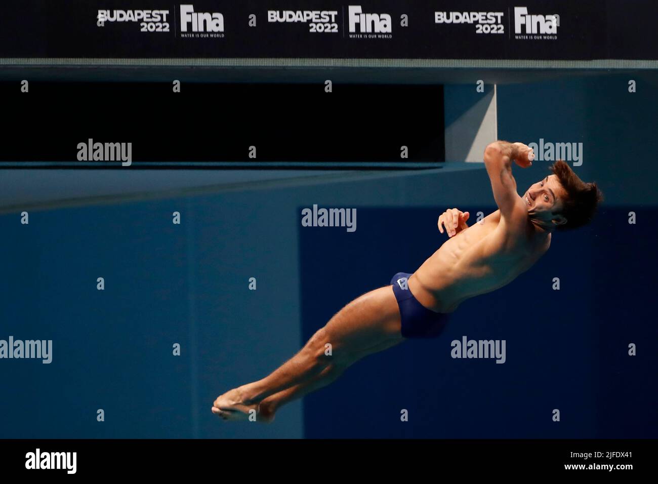 Budapest, Hungary, 29th June 2022. Maxwell Flory of USA competes in the ...