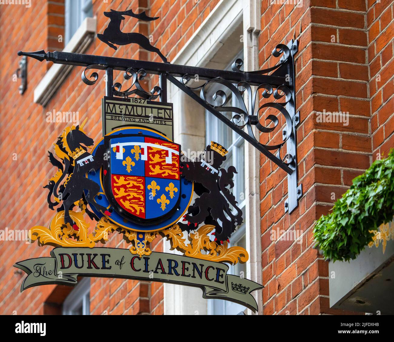 Buckinghamshire, UK - April 12th 2022: A sign hanging above the ...