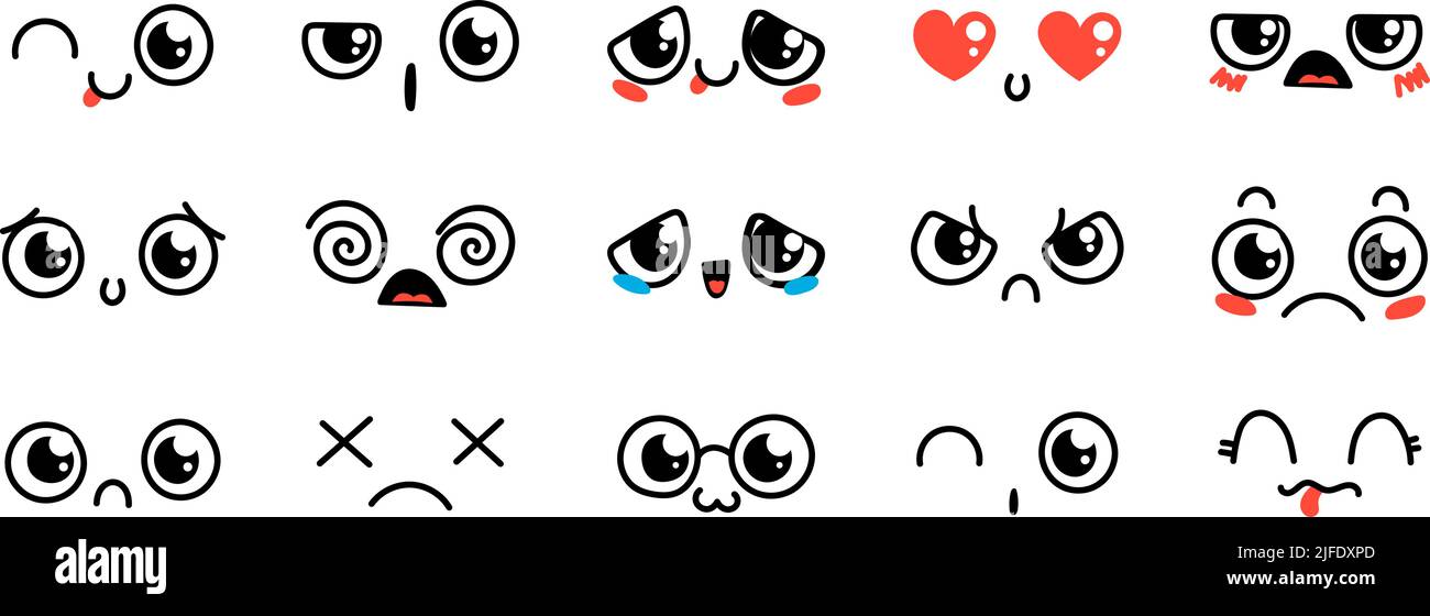 Kawaii Emoji Chibi Vector Emoticon Smileys Character In, 55% OFF