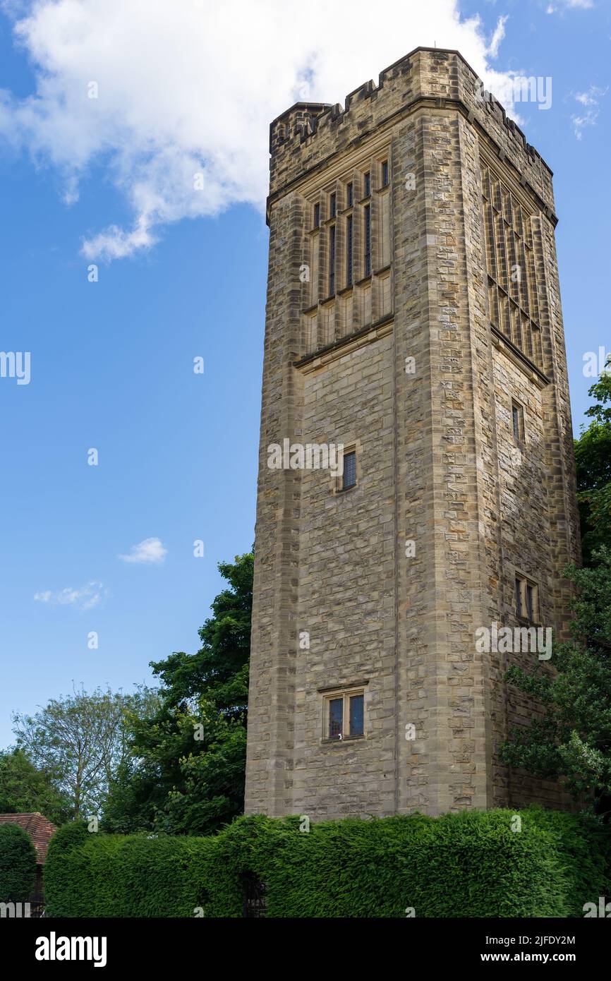 EAST GRINSTEAD, WEST SUSSEX, UK - JULY 1 : View of an old water tower ...