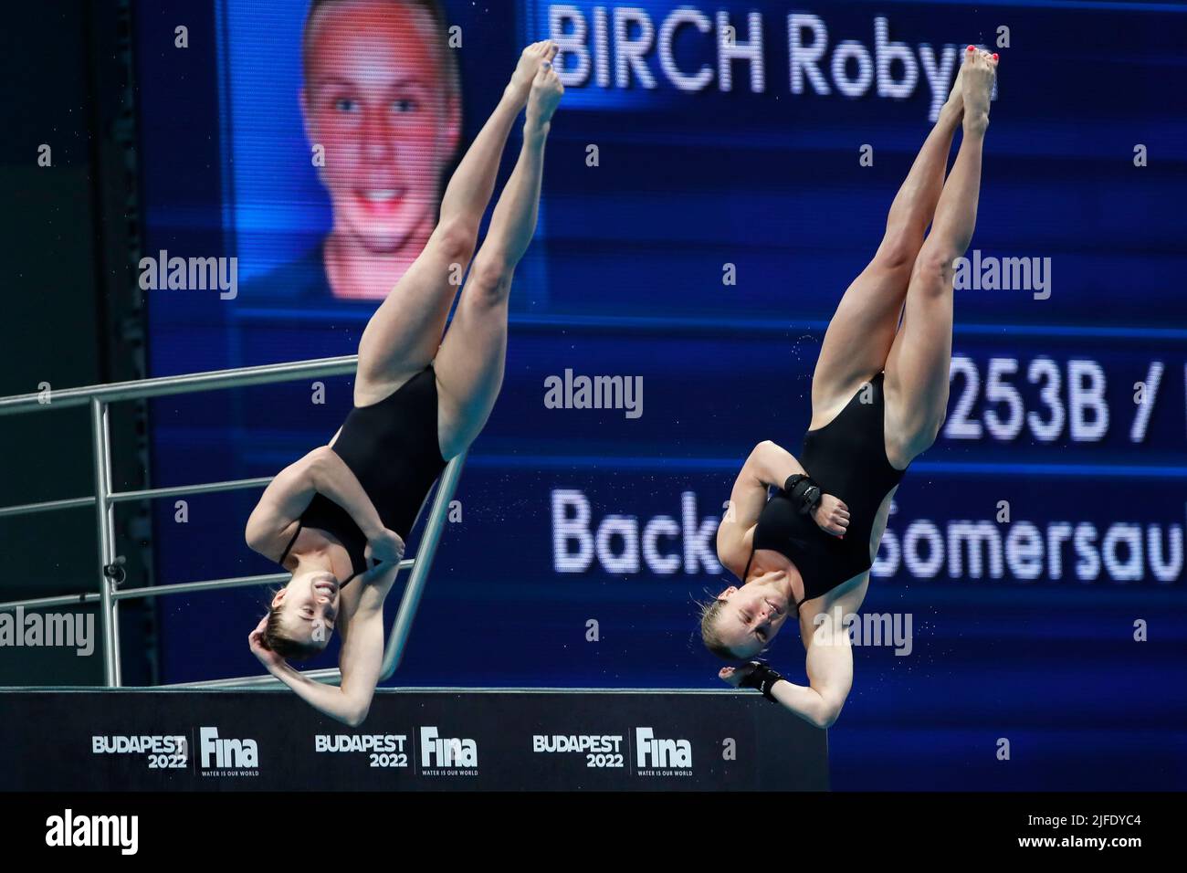 Budapest, Hungary, 30th June 2022. Emily Martin and Robyn Birch of ...