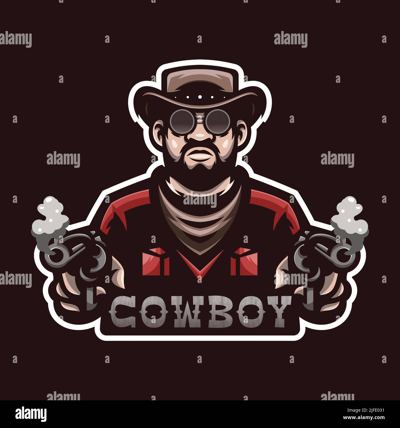 COWBOY MASCOT LOGO Stock Vector Image & Art - Alamy