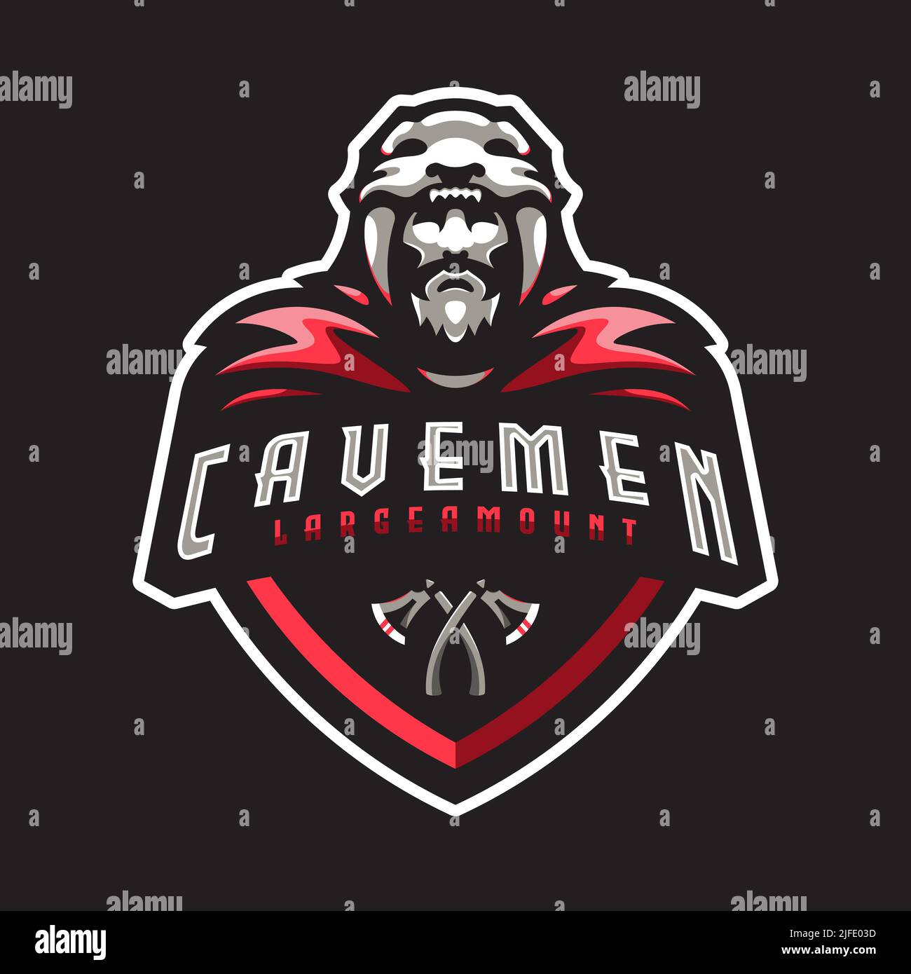 CAVEMEN MASCOT LOGO Stock Vector Image & Art - Alamy