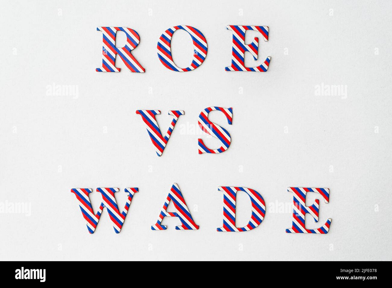 Abortion process Roe versus Wade symbol. Concept words Roe VS Wade, a ...