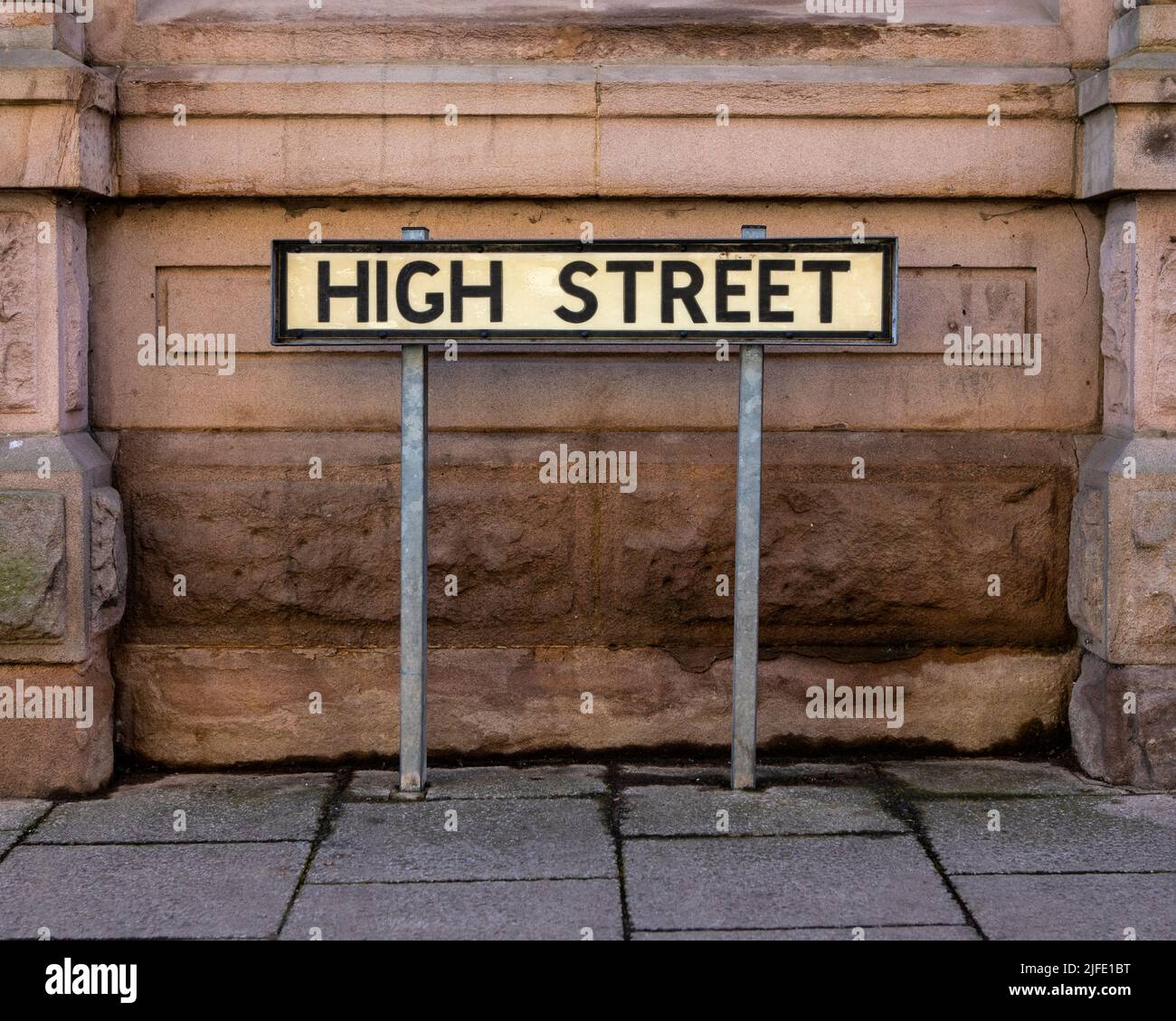 High Street sign in the market town of Kings Lynn in Norfolk, UK Stock ...