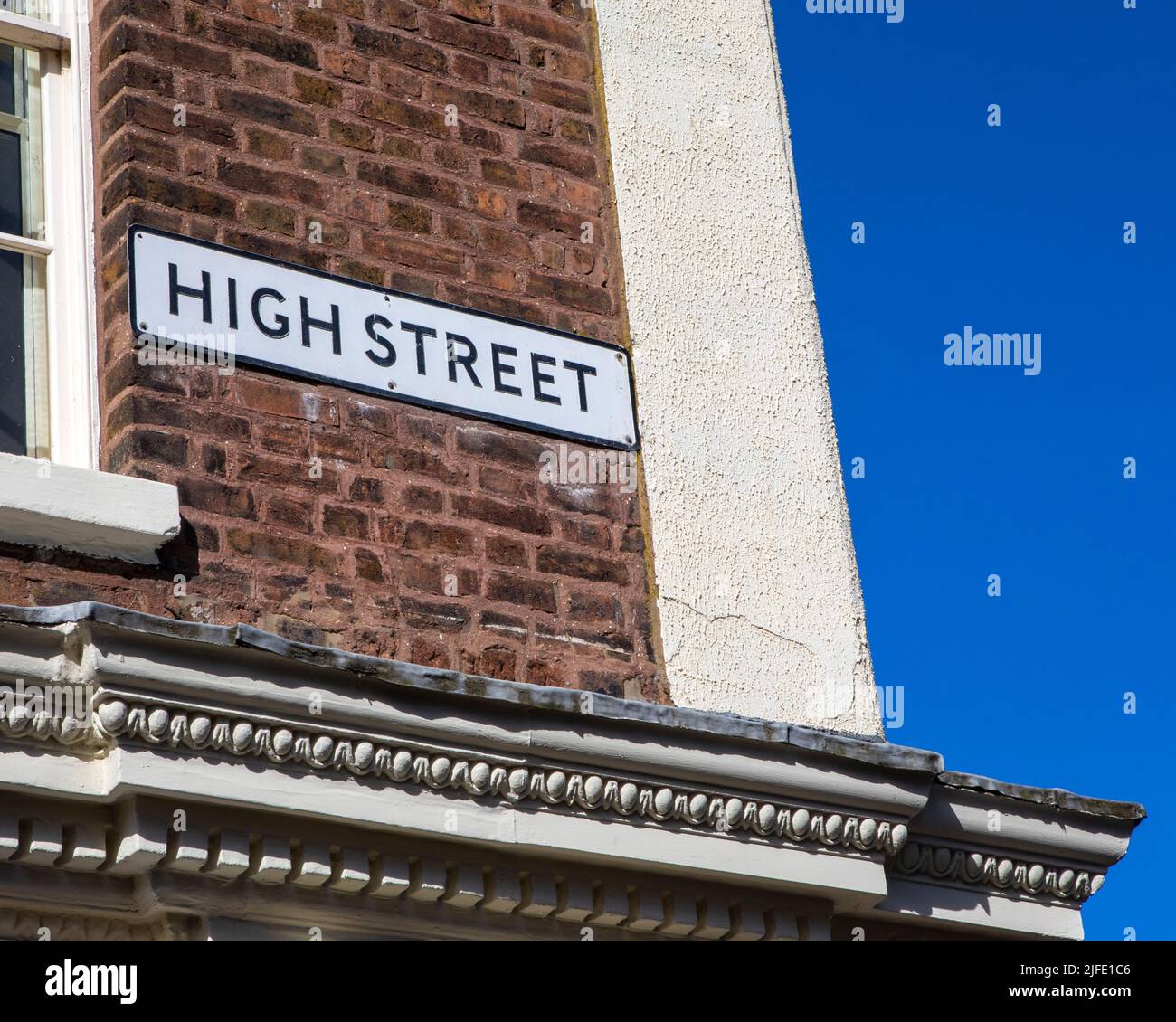 High Street sign in the market town of Kings Lynn in Norfolk, UK Stock ...