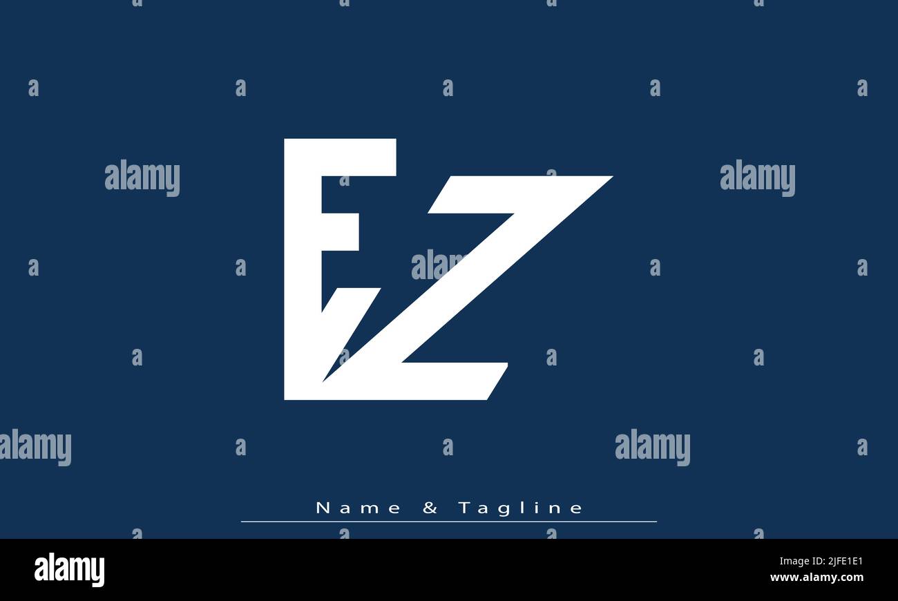 Alphabet letters Initials Monogram logo EZ , ZE Stock Vector Image ...
