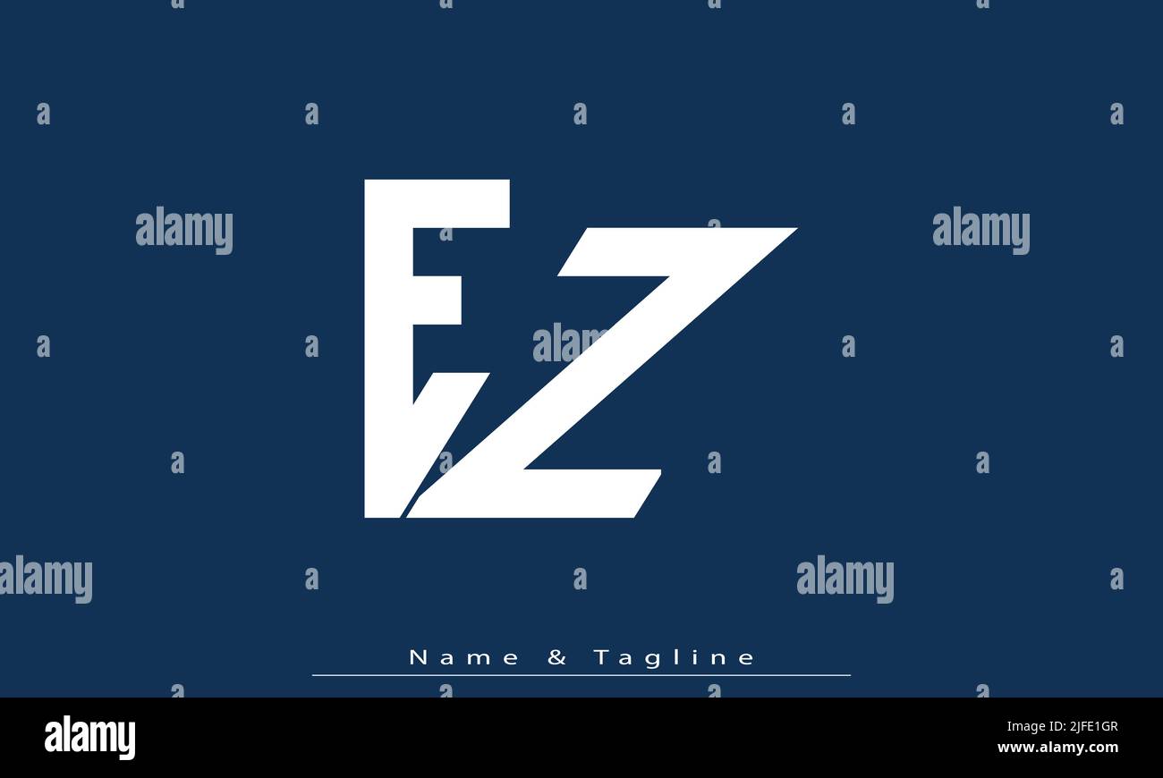 Alphabet letters Initials Monogram logo EZ , ZE Stock Vector Image ...