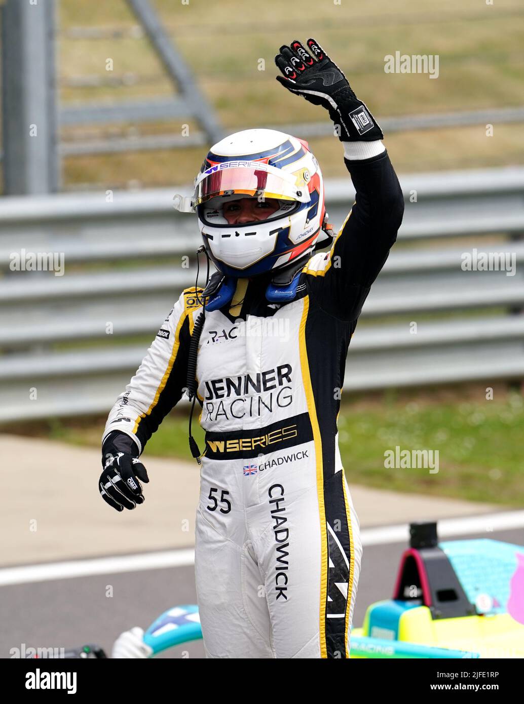 Jenner RacingÕs Jamie Chadwick celebrates winning race four of the W ...