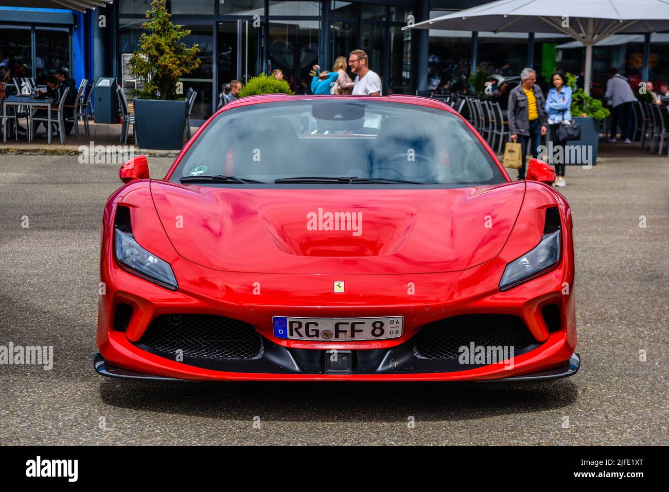 SINSHEIM, GERMANY - MAI 2022: red Ferrari F8 Type F142MFL Stock Photo ...