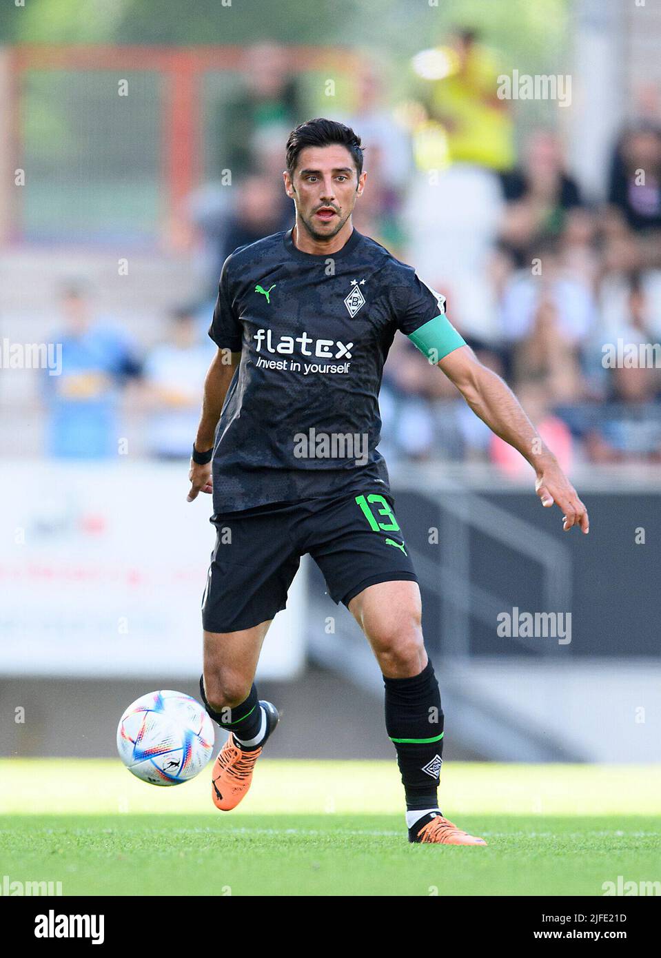 Lars STINDL (MG) action, football test match Rot-Weiss Essen (E ...