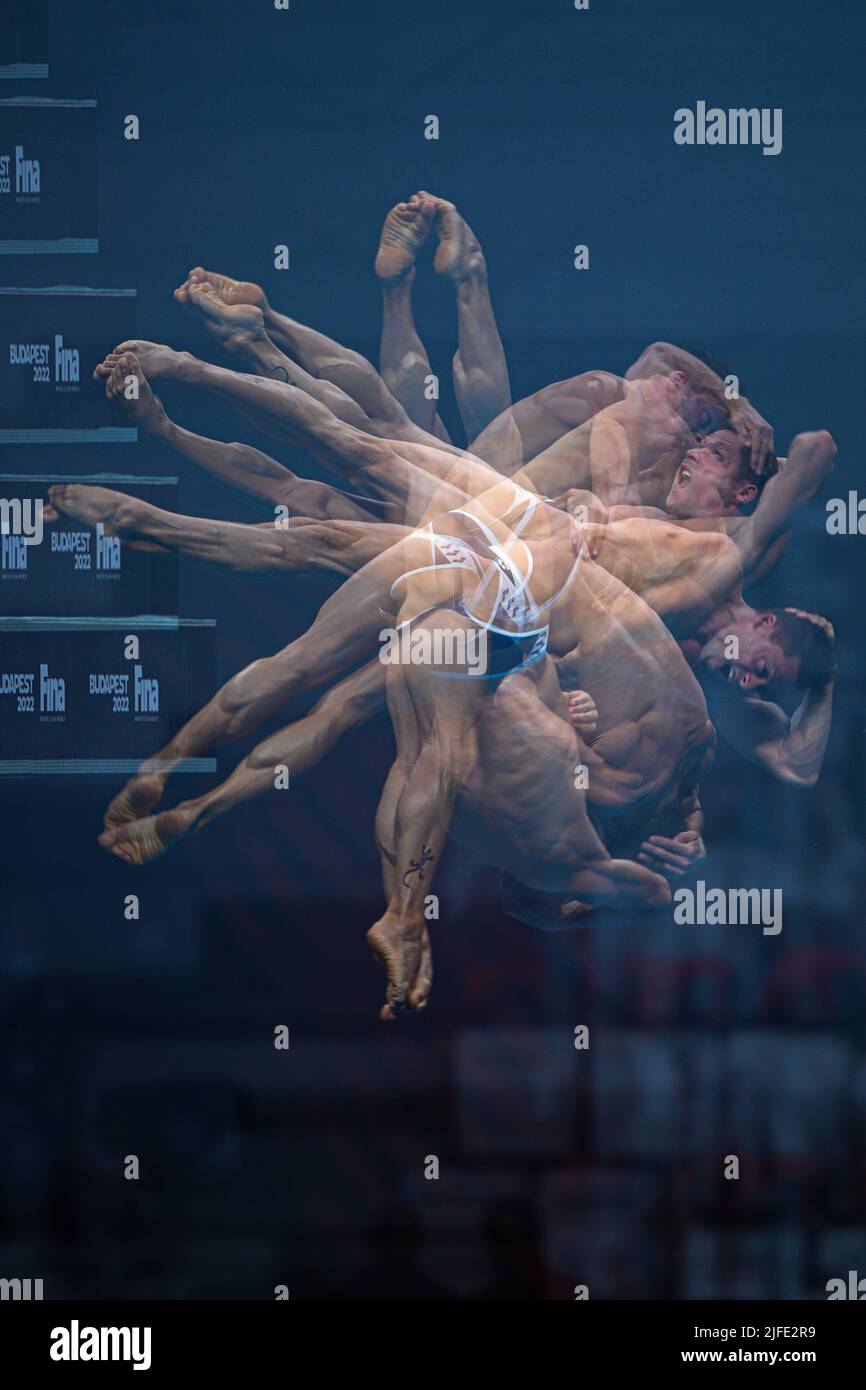 Budapest. 2nd July, 2022. Multiple exposed photo taken on July 2, 2022 ...