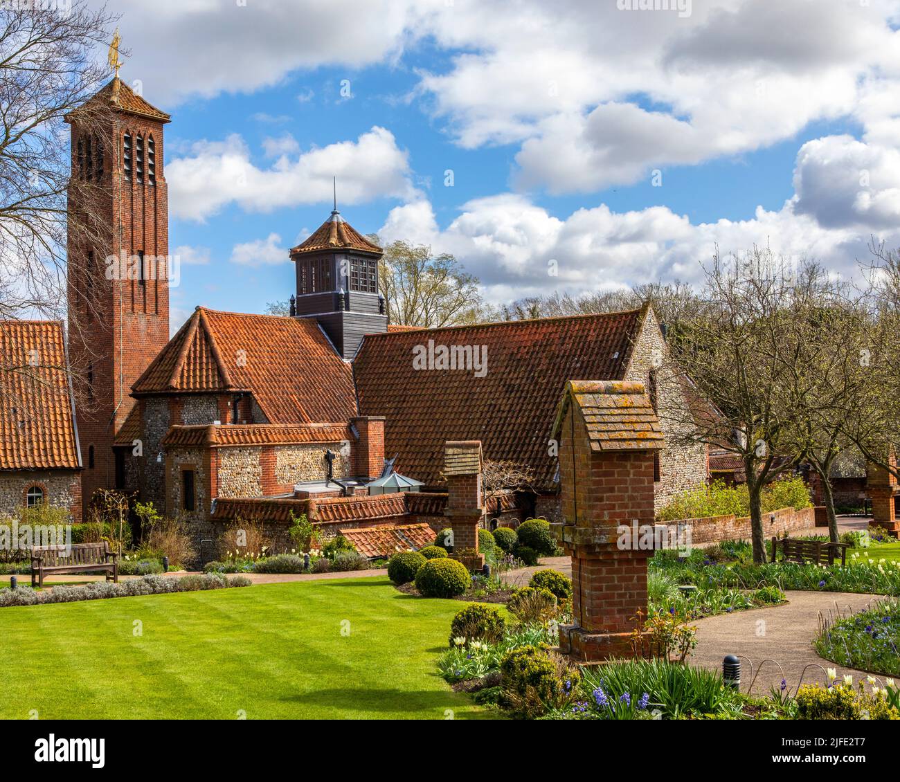 A view of the beautiful grounds of The Shrine of Our Lady of Walsingham ...