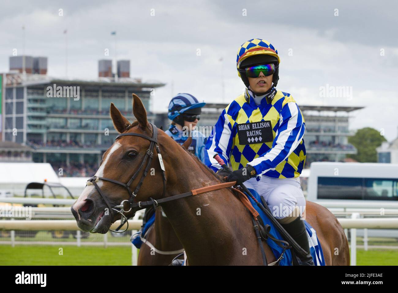 Jockey Jessica Bedi on Tiger Jet at York Races Stock Photo - Alamy