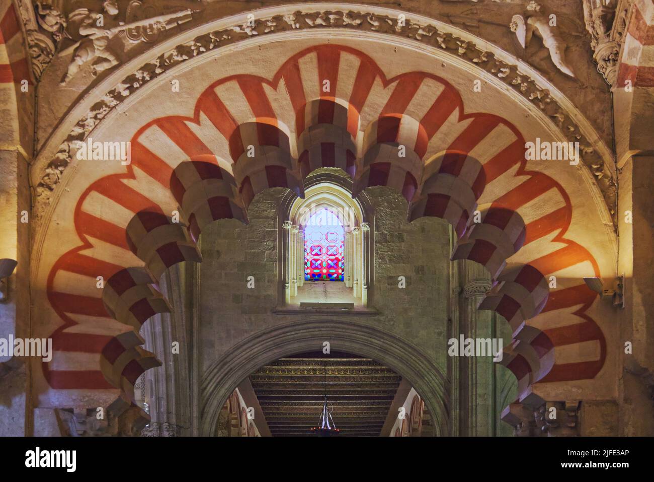 Cordoba, Andalucia, Spain - interior of the Mezquita, or Mosque ...