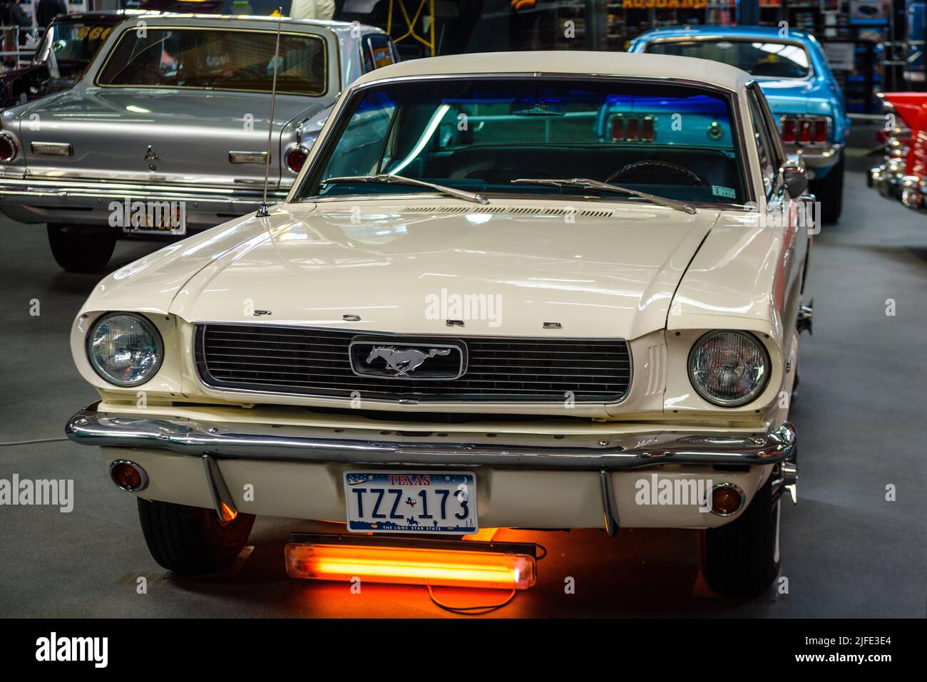 SINSHEIM, GERMANY - MAI 2022: white Ford Mustang 1st generation coupe ...