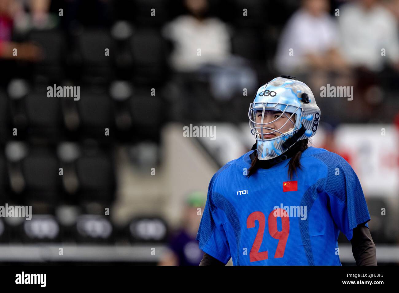 AMSTERDAM - Liu Ping (China) during the match between New Zealand and ...
