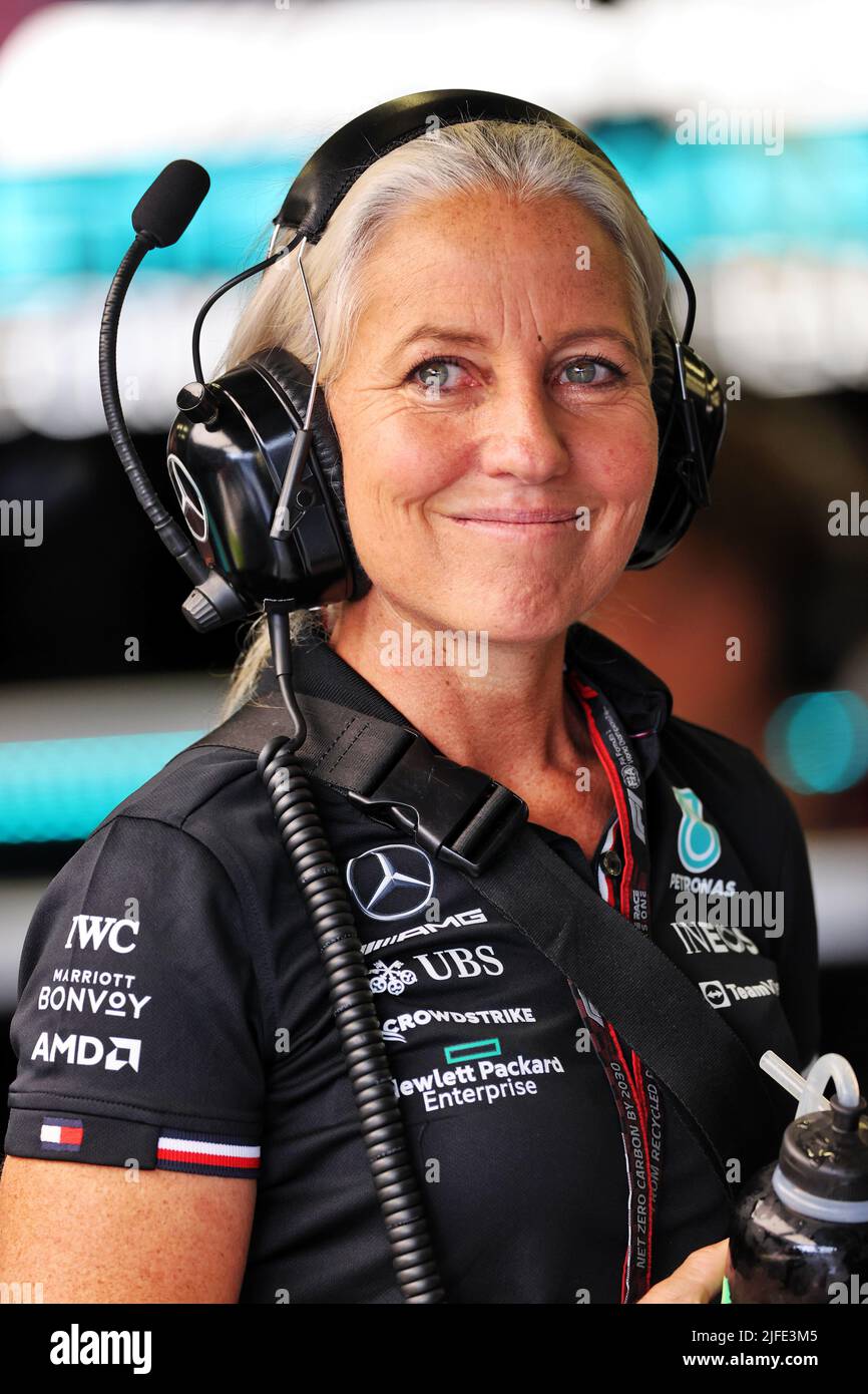 Silverstone, UK. 02nd July, 2022. Angela Cullen (NZL) Mercedes AMG F1 ...