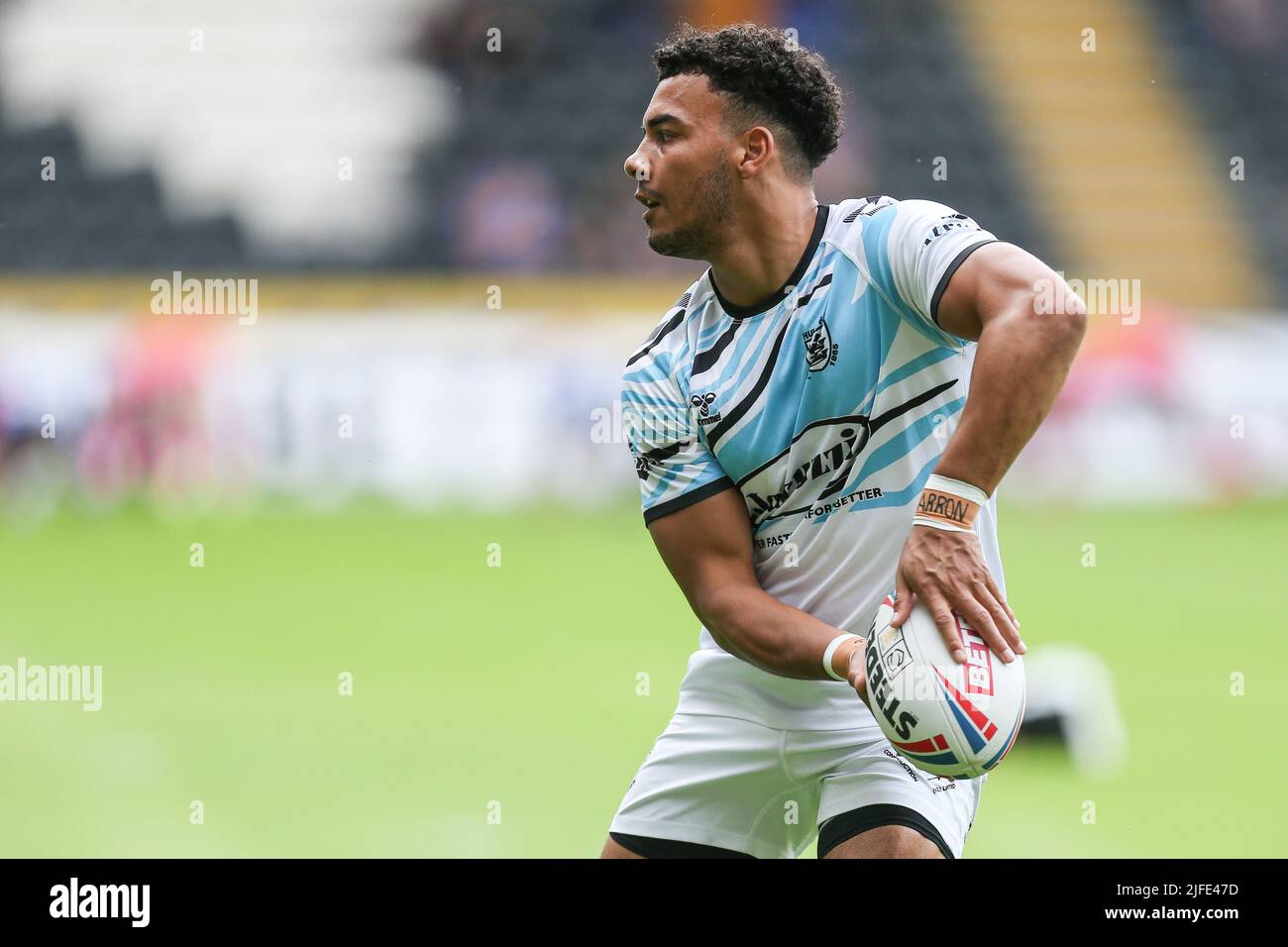 Darnell McIntosh #5 of Hull FC during pre-game warm up Stock Photo - Alamy
