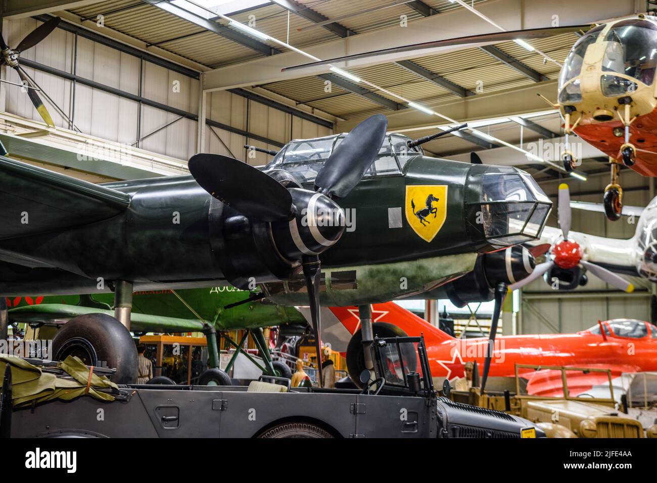 SINSHEIM, GERMANY - MAI 2022: black twin-engined bomber combat aircraft ...