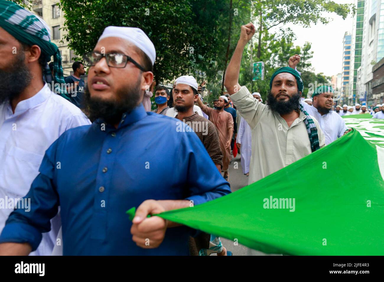 Dhaka, Bangladesh. 02nd July, 2022. Activists of the Islami Andolan ...