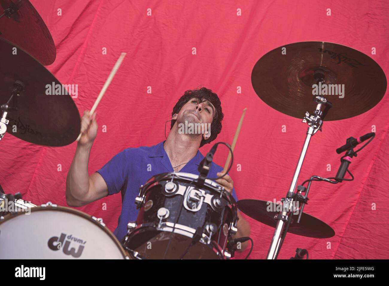 Yoann Intonti of the band The Vaccines performs on stage at Popaganda ...