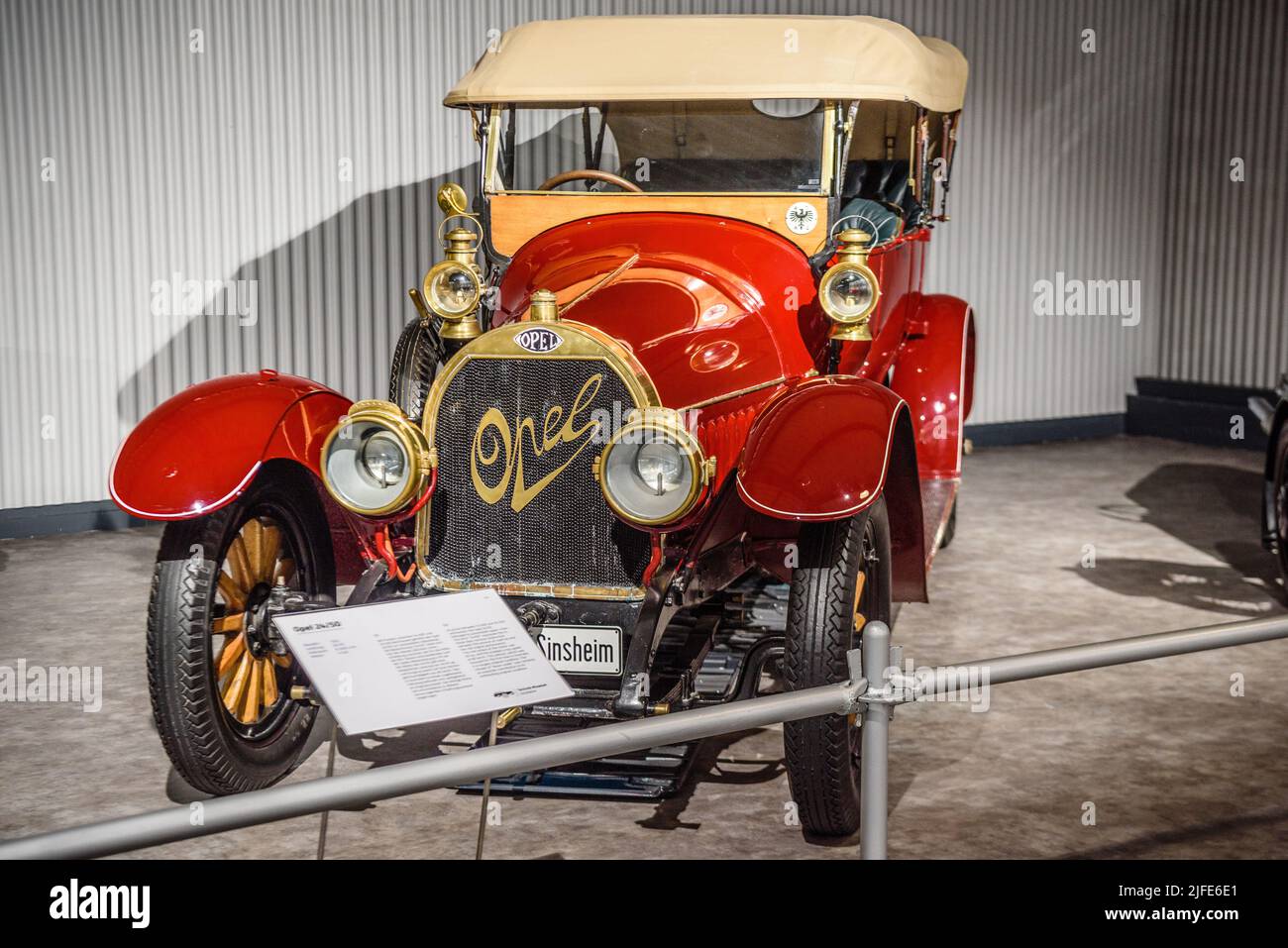 SINSHEIM, GERMANY - MAI 2022: red Opel 24 50 1912 50ps Stock Photo - Alamy