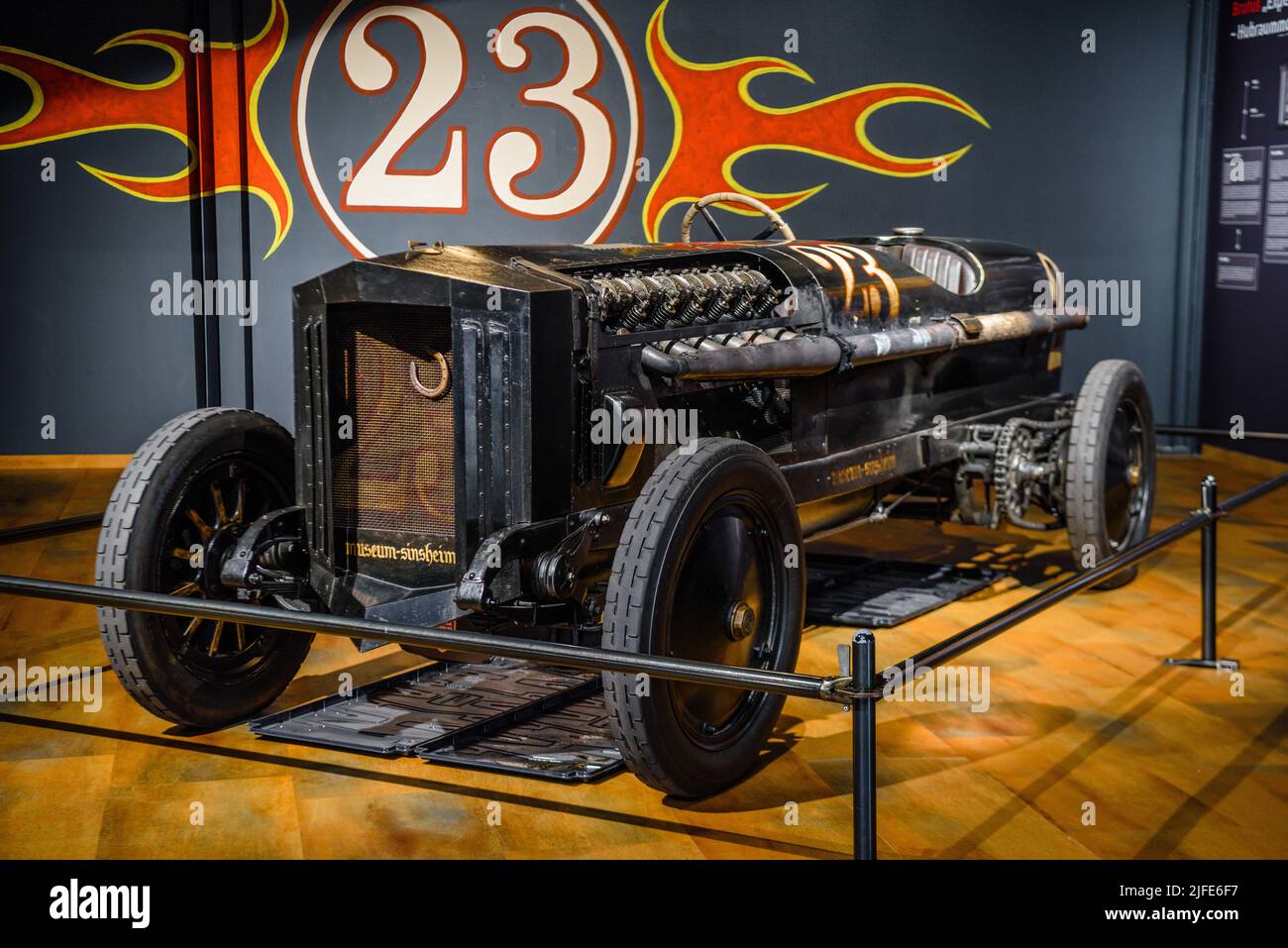 SINSHEIM, GERMANY - MAI 2022: black Brutus experimental car 1907 Stock ...