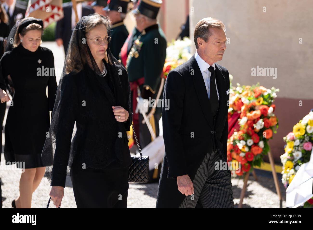 Altshausen, Germany. 02nd July, 2022. Hereditary Princess Sophie of Liechtenstein (M) and Grand ...