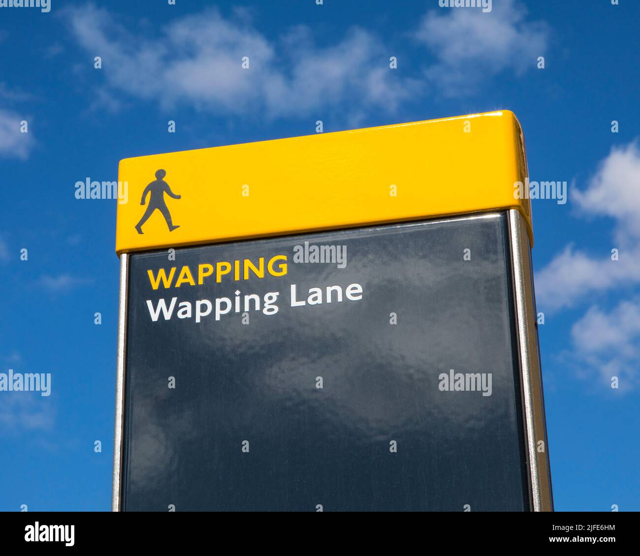 A sign for Wapping Lane in Wapping, East London, UK Stock Photo - Alamy